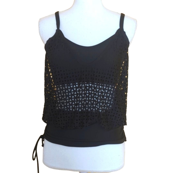 next | Swim | Nwt Next Laser Cut Black Extended Tankini Size 34d | Poshmark